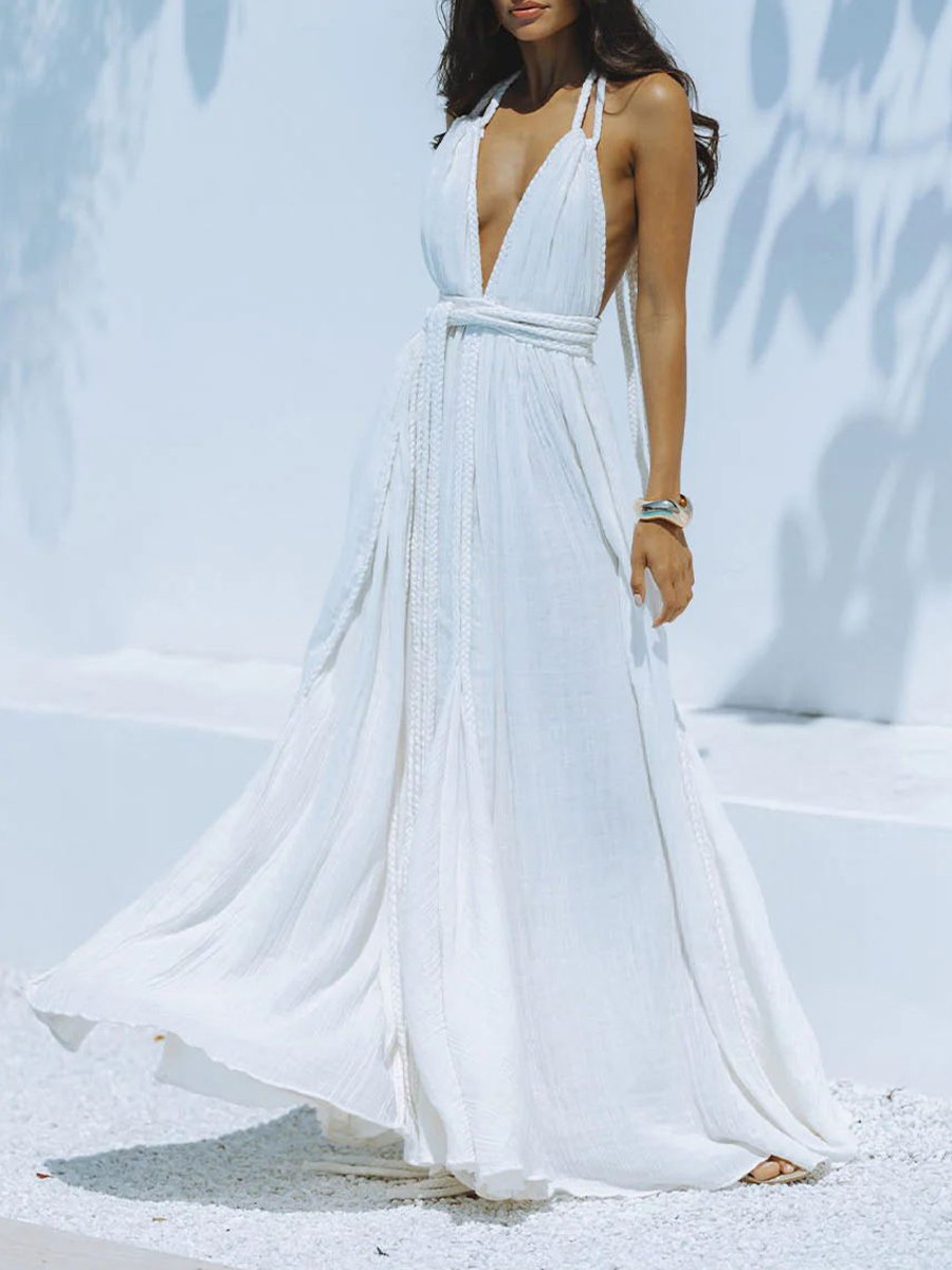 Sexy Backless Strappy Dress – Mooyius
